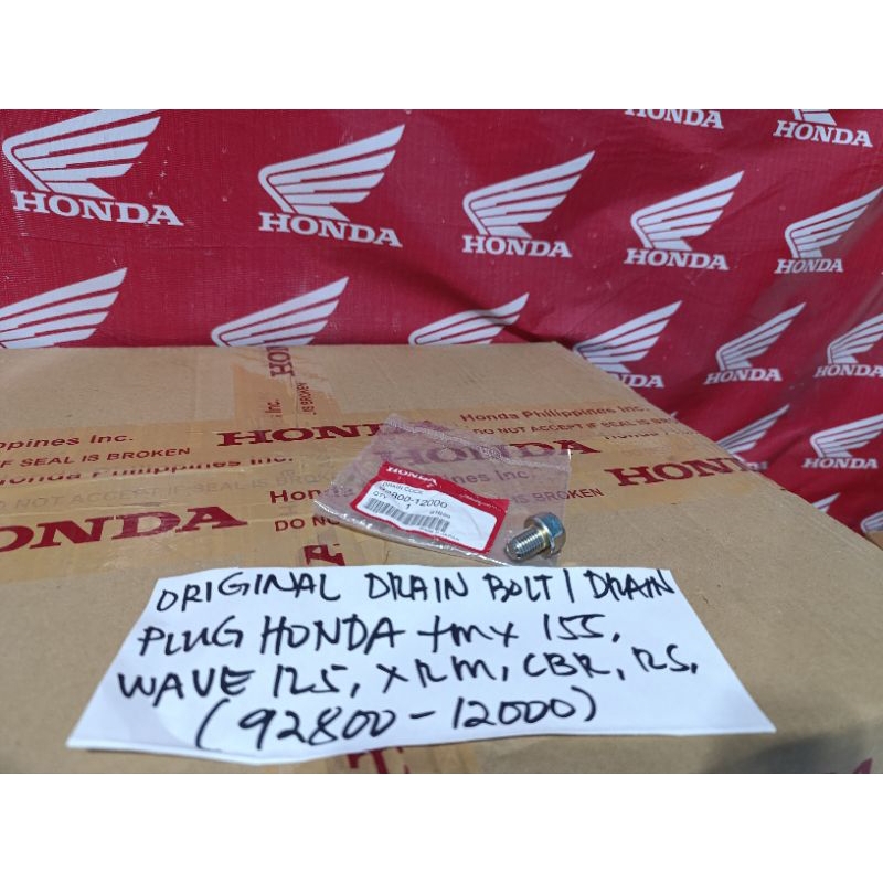 Original Drain Bolt/Drain Plug Honda TMX 155, Wave 125, Xrm, CBR, RS ...