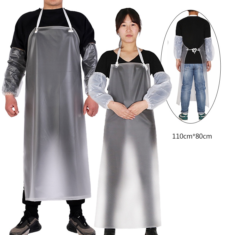 Waterproof Apron Transparent Clear PVC Apron For Kitchen Housework ...