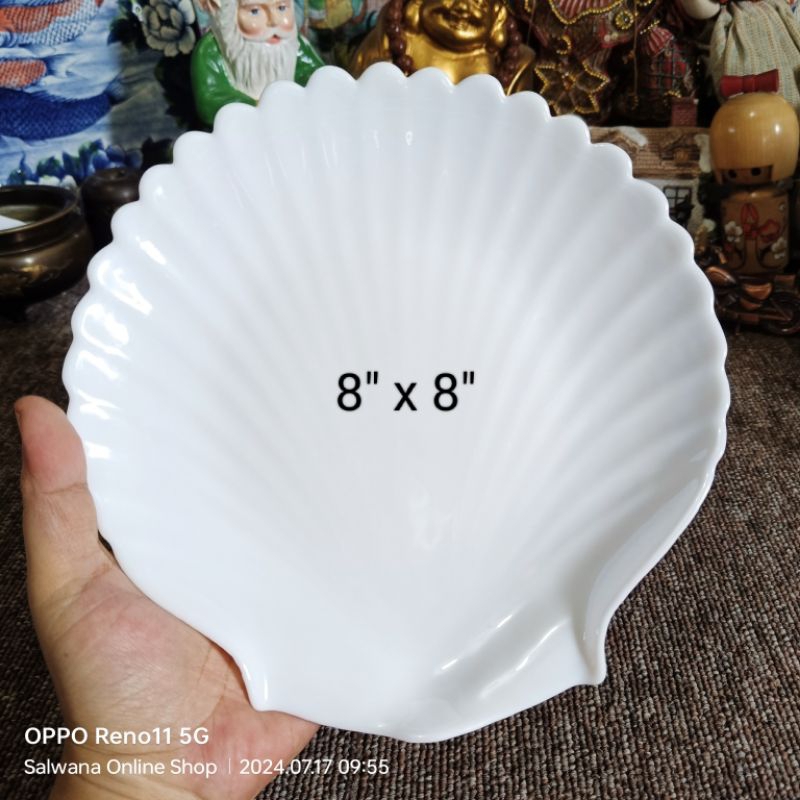 8"x8" ARCOPAL FRANCE SHELL SHAPE PLATE | Shopee Philippines