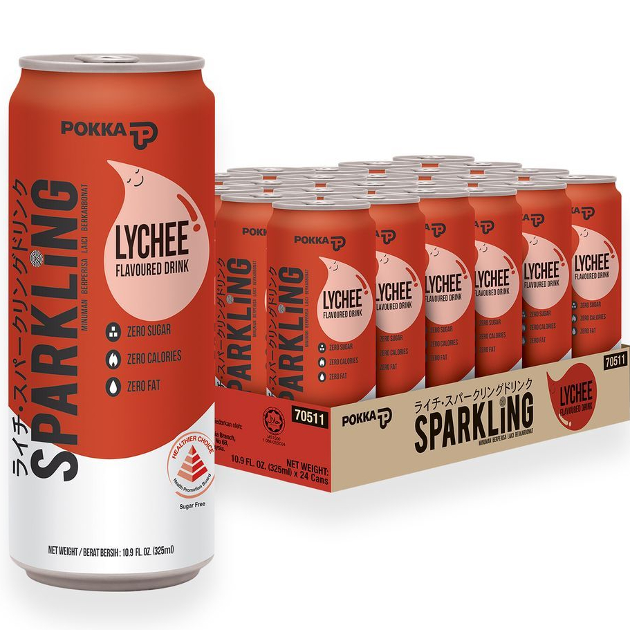 Pokka Lychee Flavoured Sparkling Drink (24 x 325mL) | Shopee Philippines