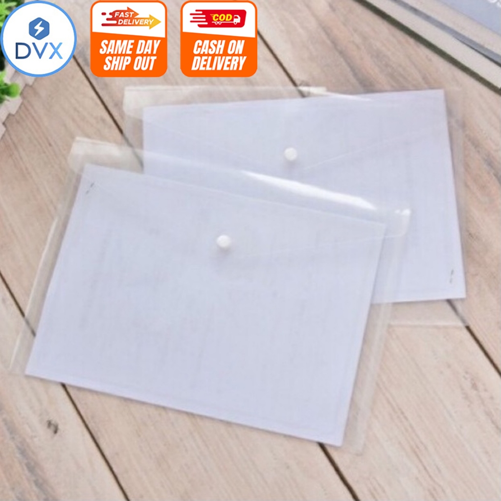 COD DVX Clear Plastic Envelope Short / Long Transparent File ...