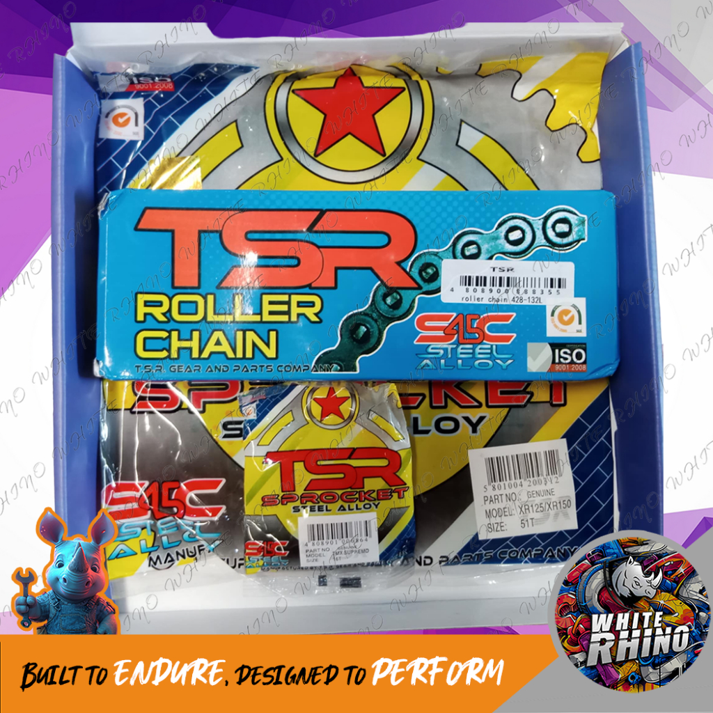 TSR SPROCKET SET FOR XR125 / XR150 SPROCKET SET 16-51X428-132L XR 125 ...