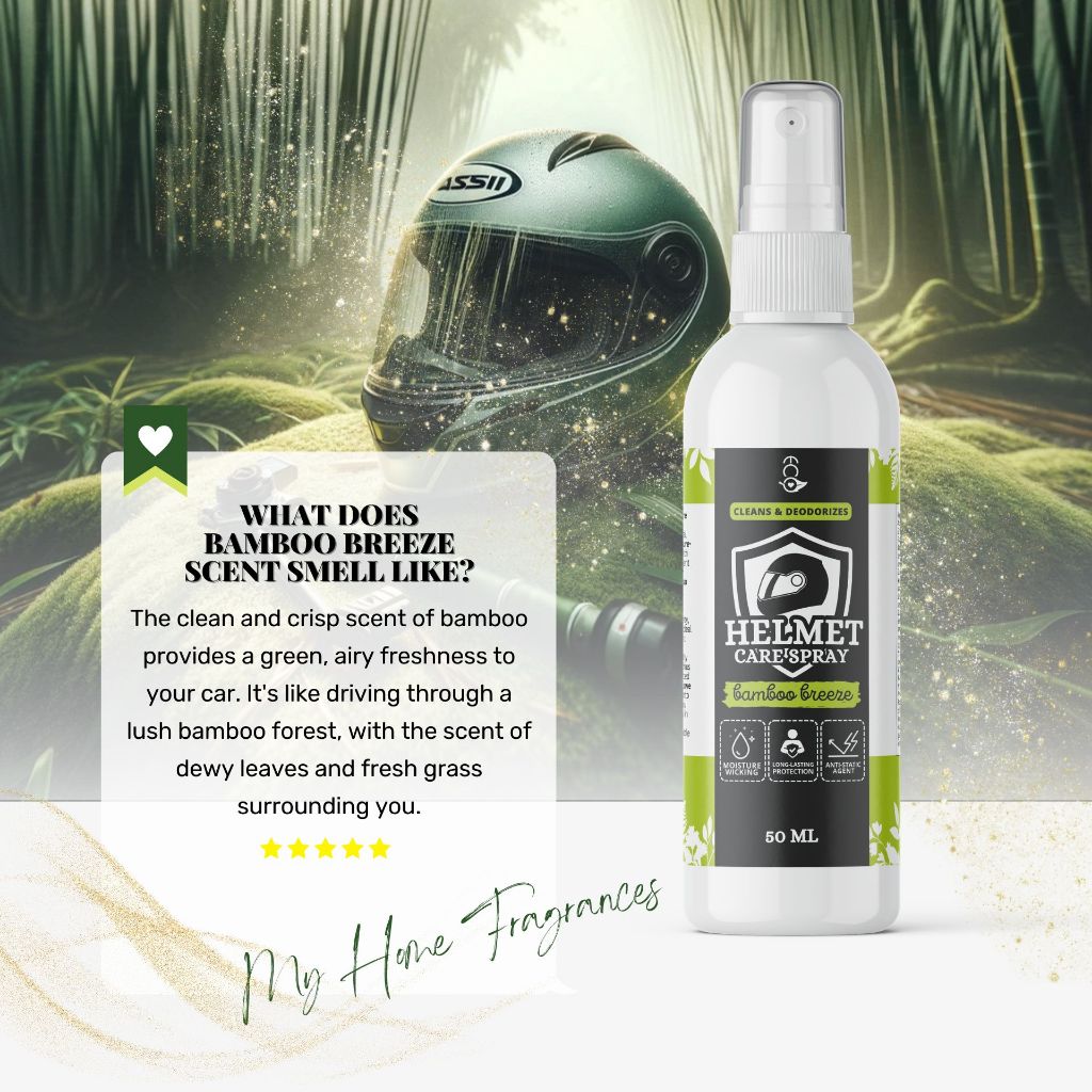 Helmet Care Spray: BAMBOO BREEZE Natural Deodorizer Disinfectant ...
