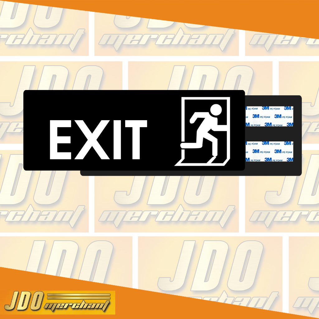 Exit Signage Sign with 3m Adhesive Tape | Shopee Philippines