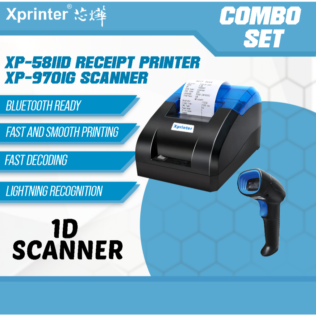 Xprinter XP-9701G Handheld 2.4G Wireless 2D Barcode Scanner + Xprinter ... Xprinter XP-9701G Handheld 2.4G Wireless 2D Barcode Scanner + Xprinter ...