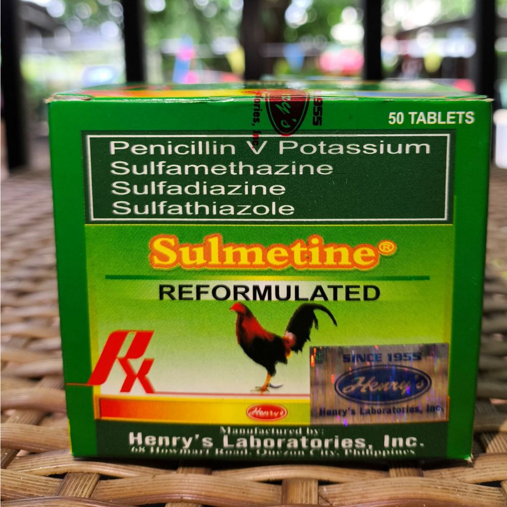 Gamot sa sipon, ubo, pisik, halak at pagtatae ng Manok SULMETINE Tabs ...