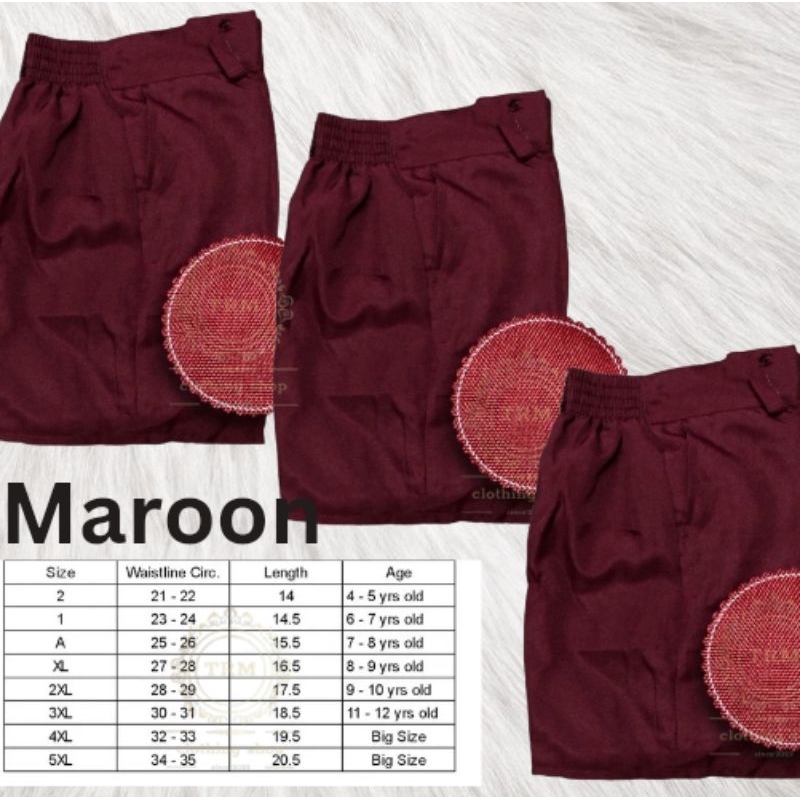 school uniform short maroon | Shopee Philippines