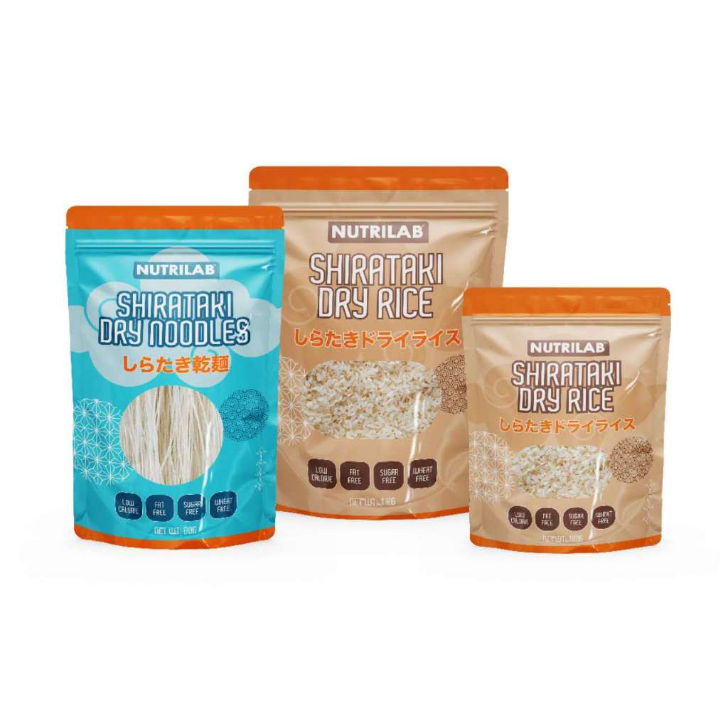 NUTRILAB Shirataki Dried/Dry Rice and Dry Noodles (1kg rice+100g rice+ ...