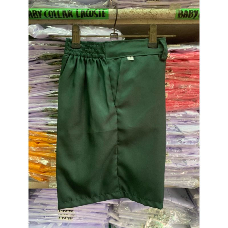 SCHOOL UNIFORM MOSS GREEN KIDS SHORTS PITCH TWILL | Shopee Philippines