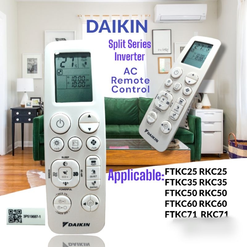Daikin remote control for A/C | Shopee Philippines