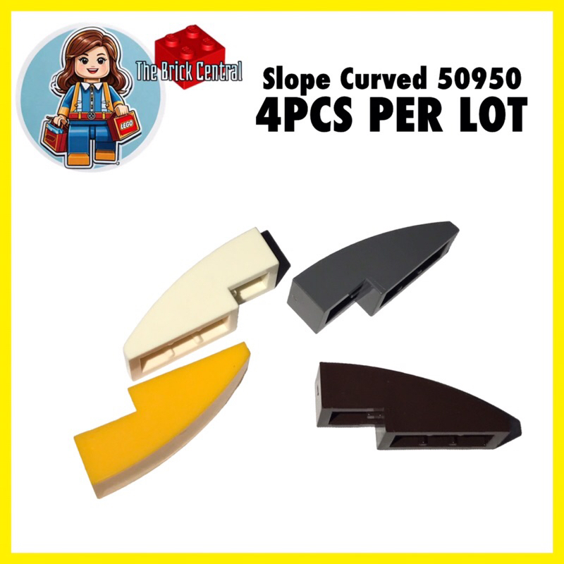 The Brick Central • LEGO Slope Curved 3x1 4PCS 50950 | Slope 1x3 50950 ...