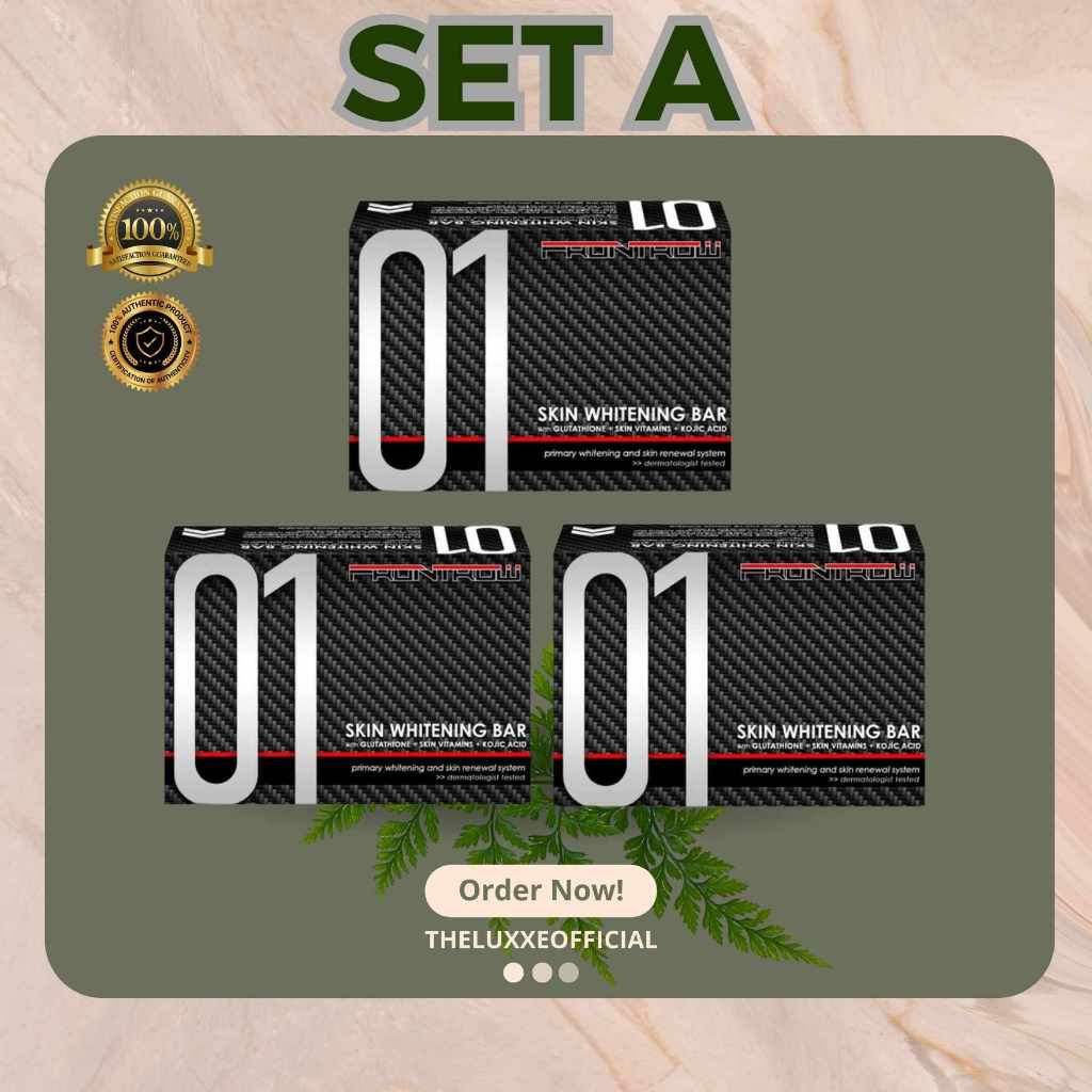 Frontrow Soap 01 set A 3 pcs For skin Pigmentation and Whitening 100% authentic | Shopee Philippines