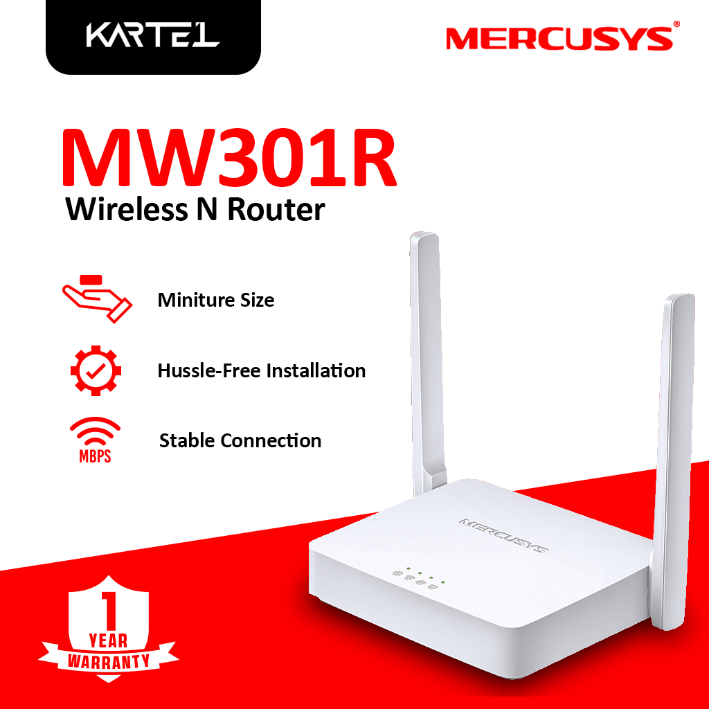 Mercusys MW301R 300Mbps Wireless N Router Two 5dBi Antennas | WiFi ...