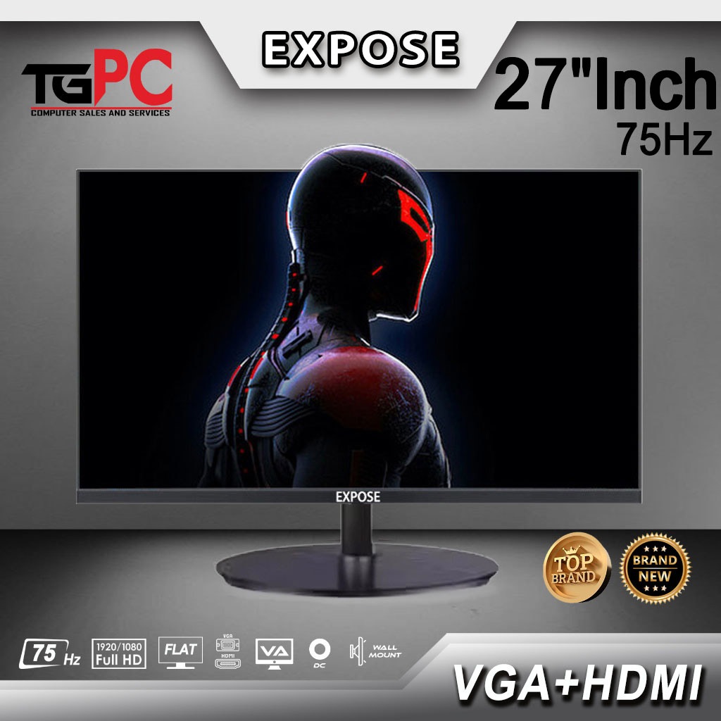 EXPOSE Curved Gaming Monitor 27 Inch 165Hz 75Hz 4K IPS Computer PC ...