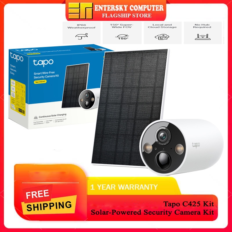 Tp-Link Tapo C425 Kit Solar-Powered Security Camera Kit | Shopee Philippines