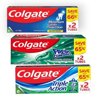 Colgate Toothpaste Twin Pack Maximum Cavity Protection Cool Menthol ...