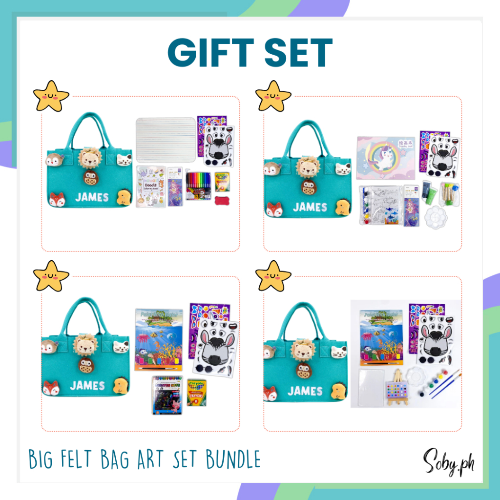SOBY PH - Personalized Big Felt Bag with Art Sets Giftpack Bundle Gift ...