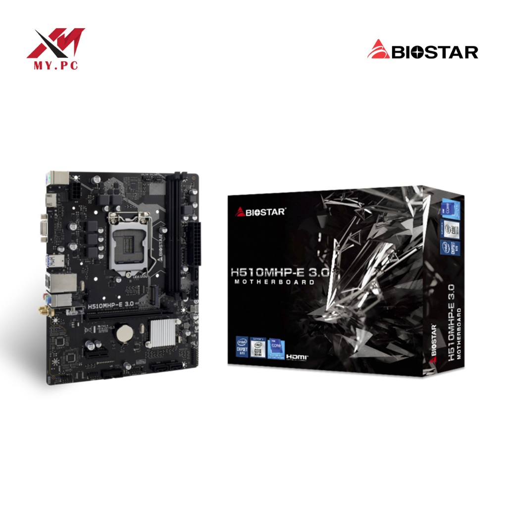 Biostar H510MHP-E 3.0 Motherboard LGA1200 Intel 10th/11th Gen DDR4 M.2 ...