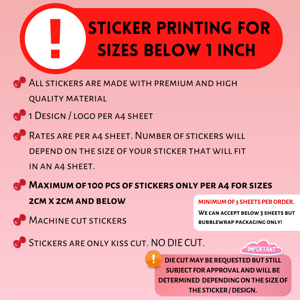 STICKER PRINTING FOR SIZES BELOW 1 INCH | Label Sticker | Product ...