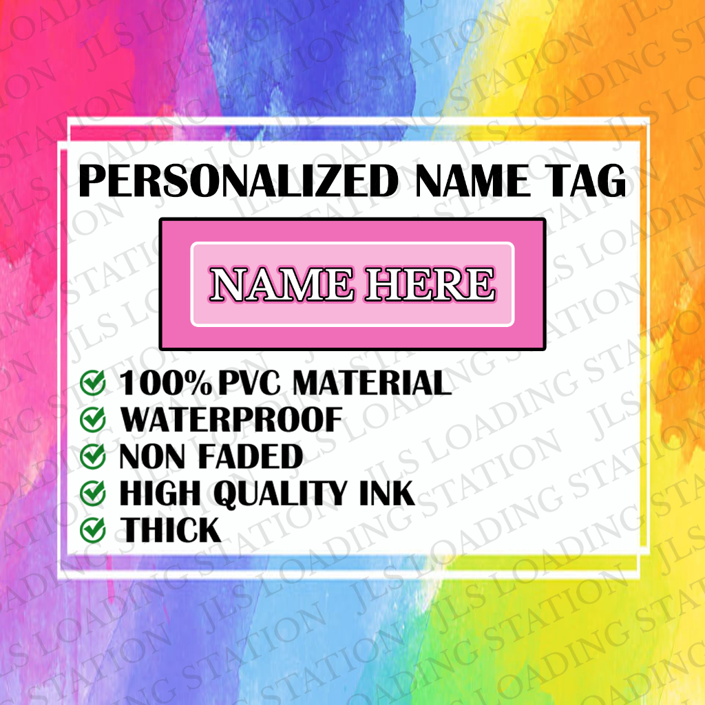 PERSONALIZED PVC/LAMINATED NAME TAG (PLAIN COLORS) | Shopee Philippines