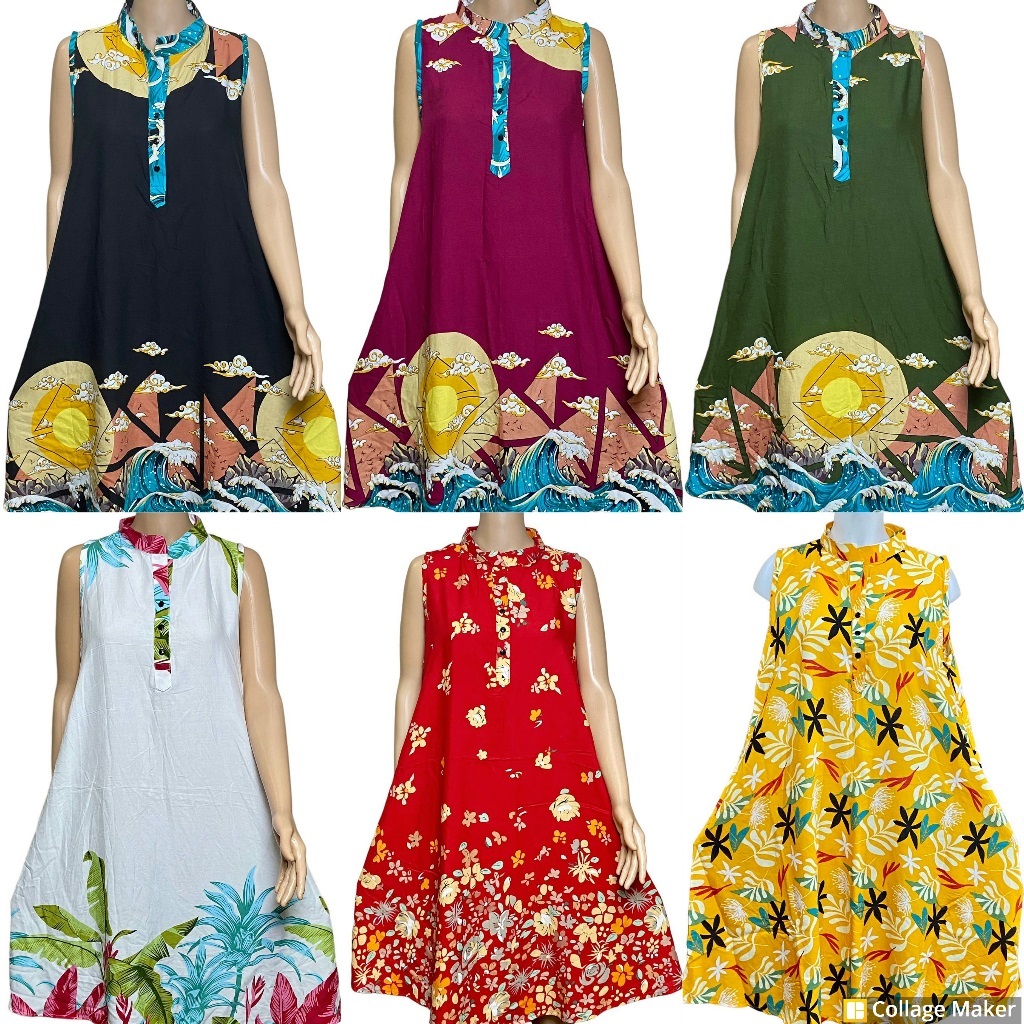 Plus Size Daster Sleeveless Challis Bangkok up to 3XL - #2 | Shopee ...