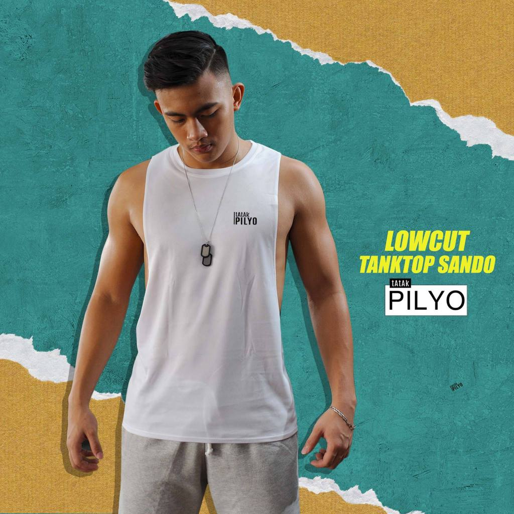 LOW CUT TANK TOP SANDO Medium Large XL size | Shopee Philippines