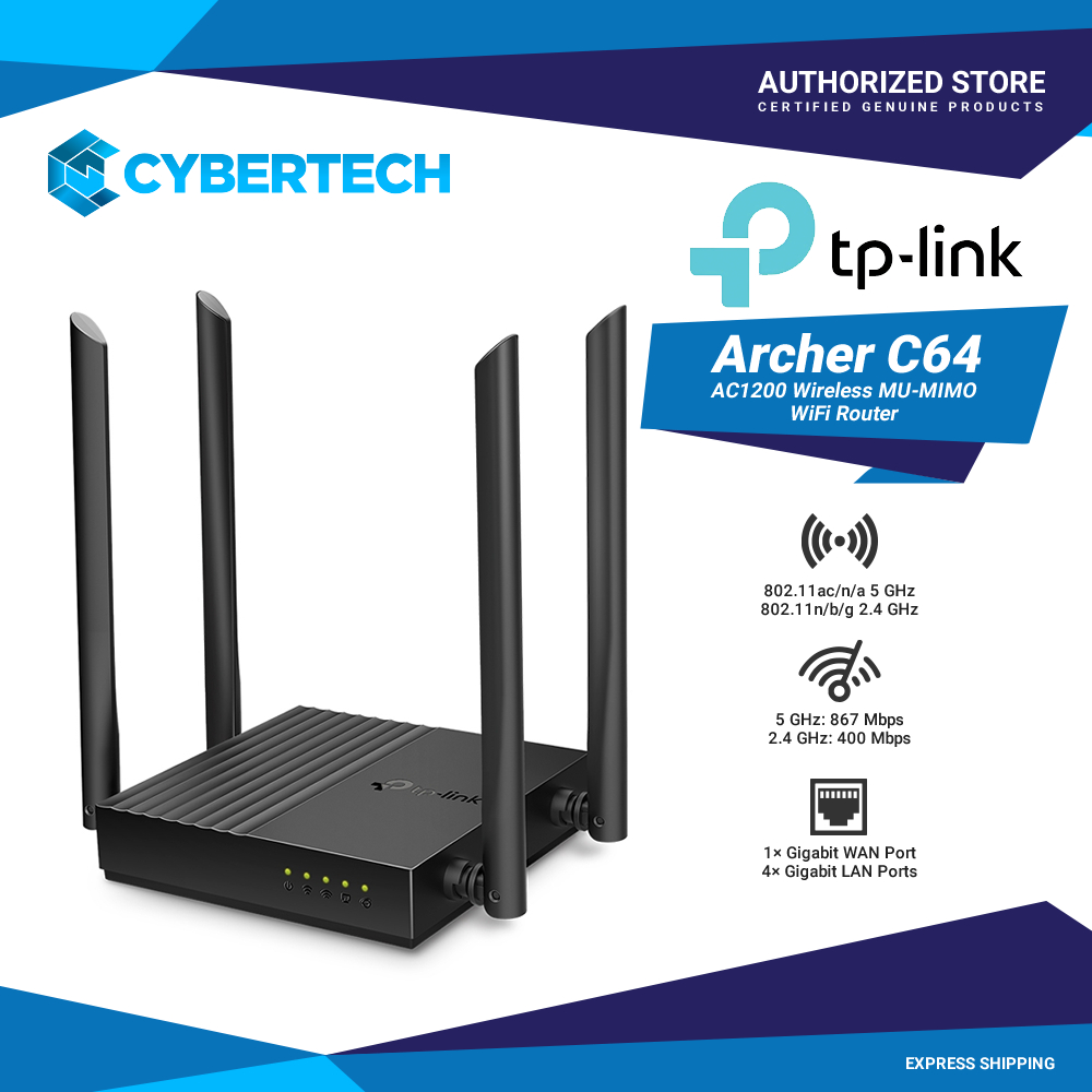 TP-Link Archer C64 AC1200 Wireless MU-MIMO Wi-Fi Router | Shopee ...
