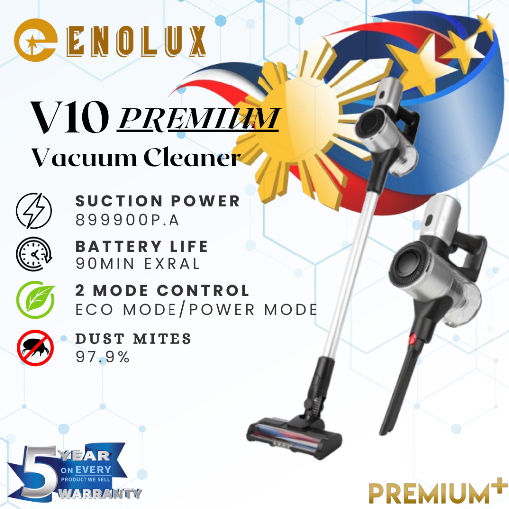 ENOLUX-V10/V20/V30/V50 HEPAFILTER Cordless Vacuum Cleaner Free Dust ...