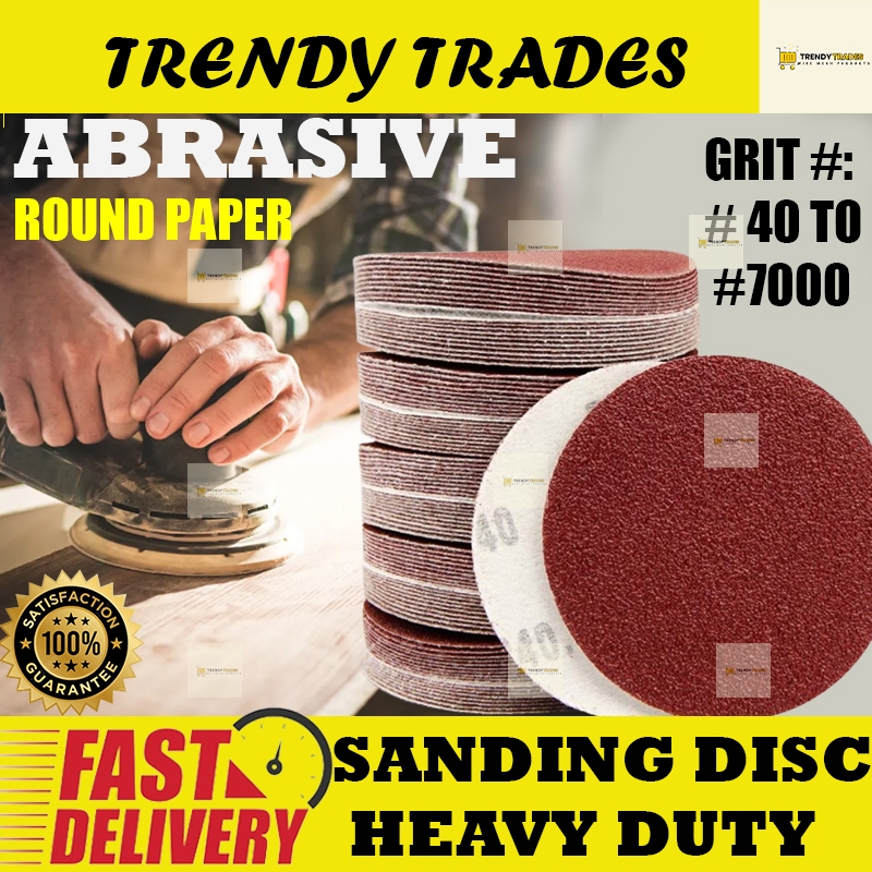 (10PCS) ABRASIVE ROUND PAPER/SANDING DISC/LIHANG BILOG /BILOG NA LIHA ...