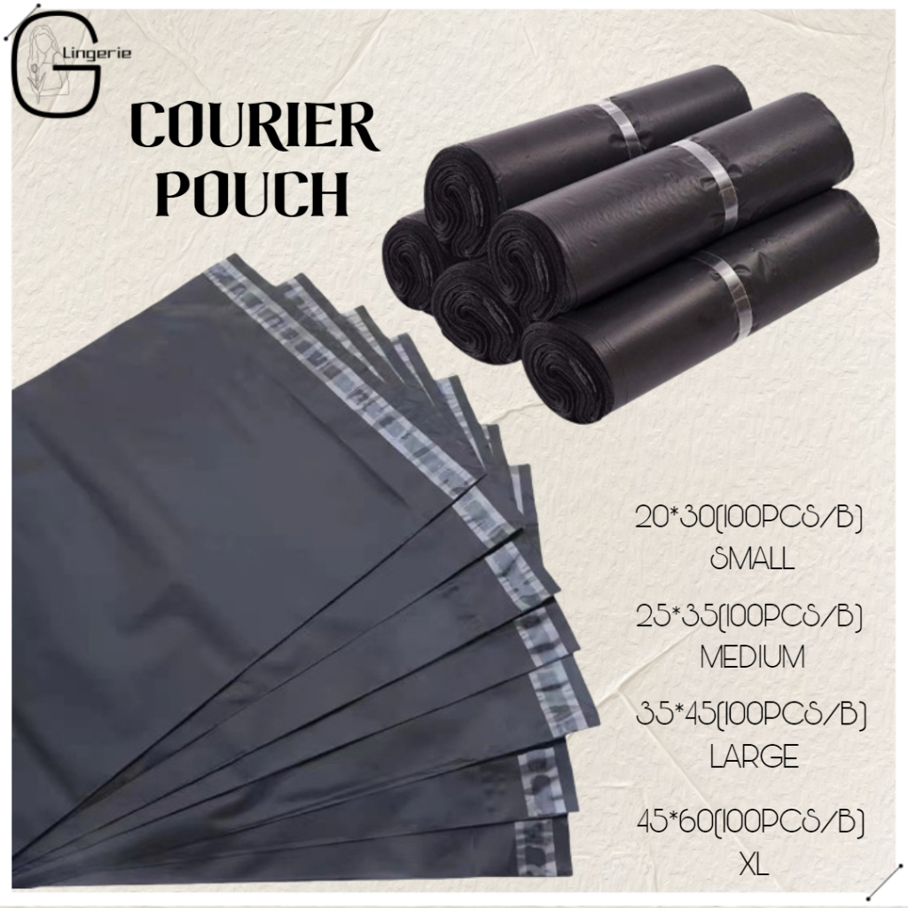 G Lingerie 100pcs Courier Pouch Plain Black Packaging Parcel For ...