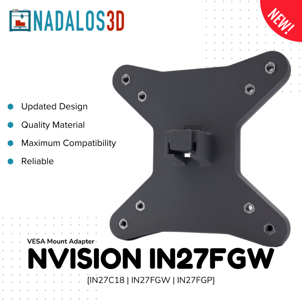 [Nadalos 3D] VESA Mount Adapter - Nvision IN27FGW/IN27FGP | Shopee ...