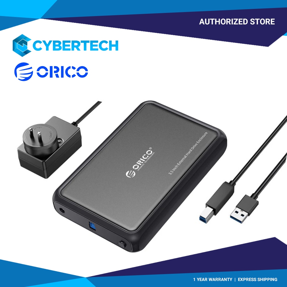 Orico DDL35-U3-US-BK-BP External Hard Drive Enclosure for 3.5 2.5 Inch SATA SSD HDD | Shopee ...