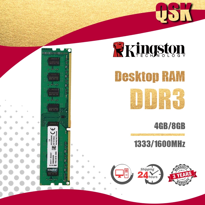 【Local 24H ship】 DDR3 4GB/8GB Kingston Desktop RAM 1333/1600MHZ DIMM ...