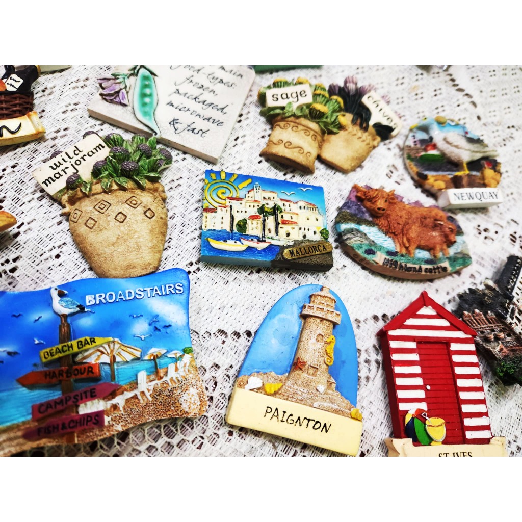 Vintage Resin Fridge Magnets Collectible Decorative Japan UK England ...