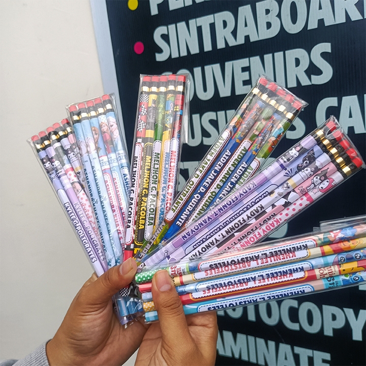 Customized Mongol Pencil #2 PER 5 PCS. Roblox, Bini, Kuromi, Spiderman ...