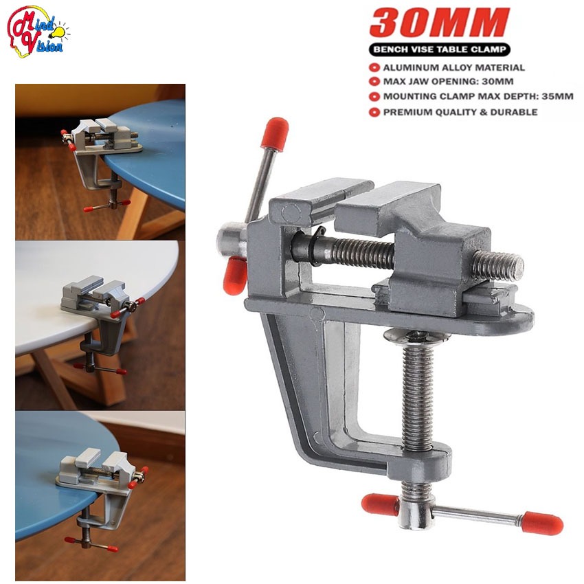 Mini Aluminum Alloy Vice Clamp DIY Jaw Bench Clamp Drill Press Vise ...
