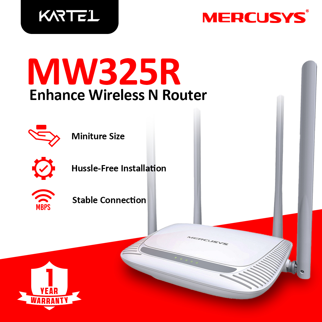 Mercusys MW325R 300Mbps Wireless N Router Four 5dBi Antennas | WiFi ...