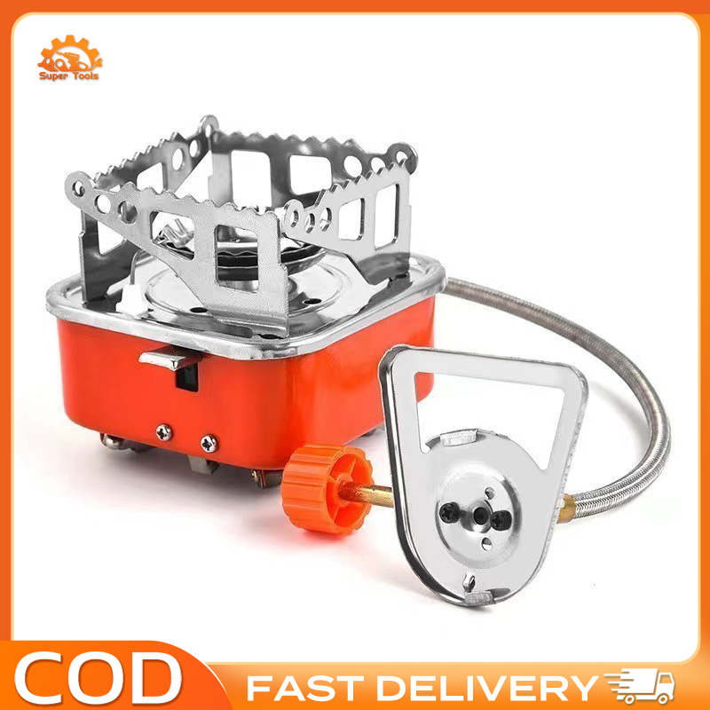 Portable Card Type Stove square Outdoor Folding Camping Stove with Pipe ...