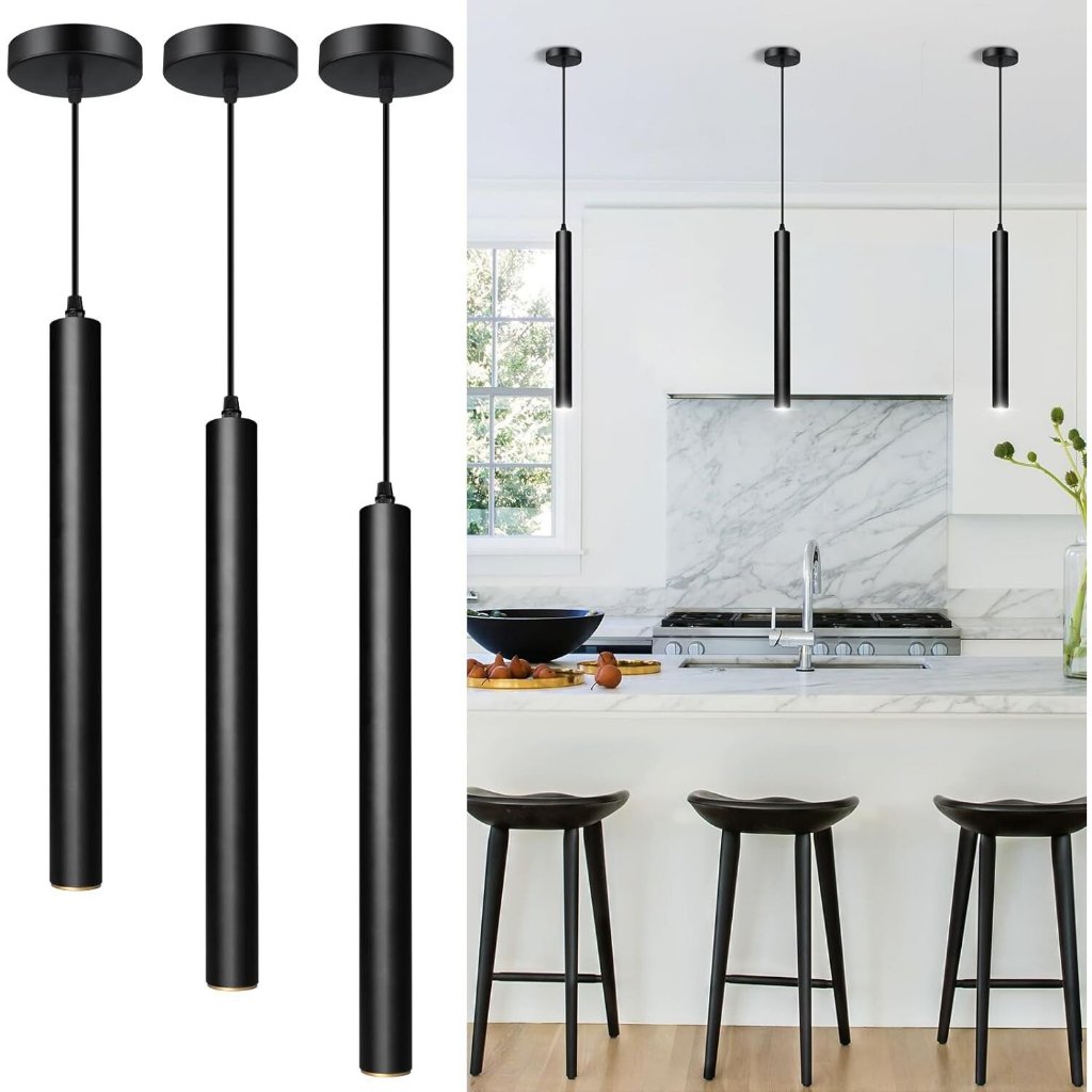 Nordic Led Pendant Light Long Tube Hanging Kitchen/Dining Room Light ...