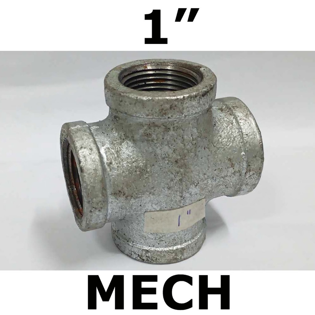 MECH GI CROSS TEE 1" SCH40 STANDARD GALVANIZED IRON