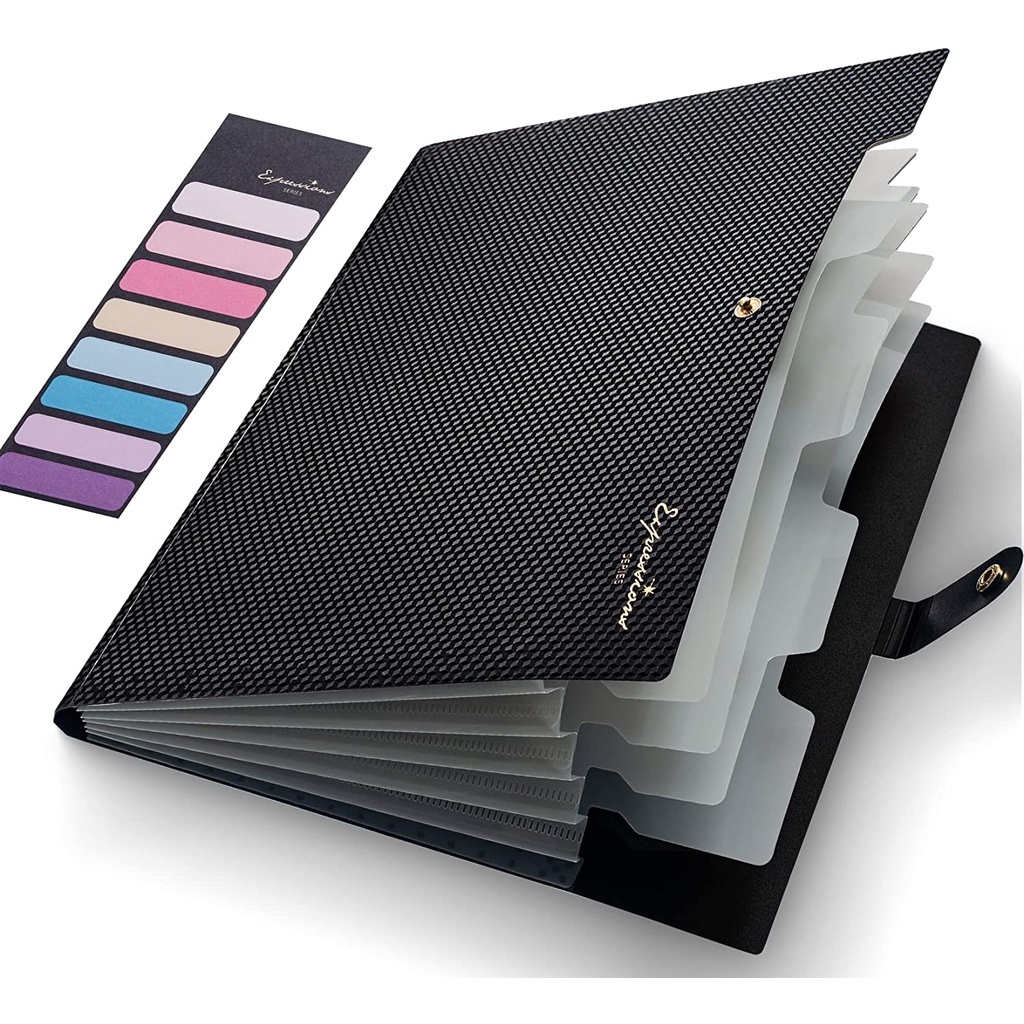 Portable Accordion File Folder for Documents Aesthetic Paper Organizer ...