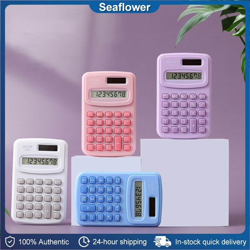With Solar Charging Portable Mini Calculator Ultra-Thin Calculator ...