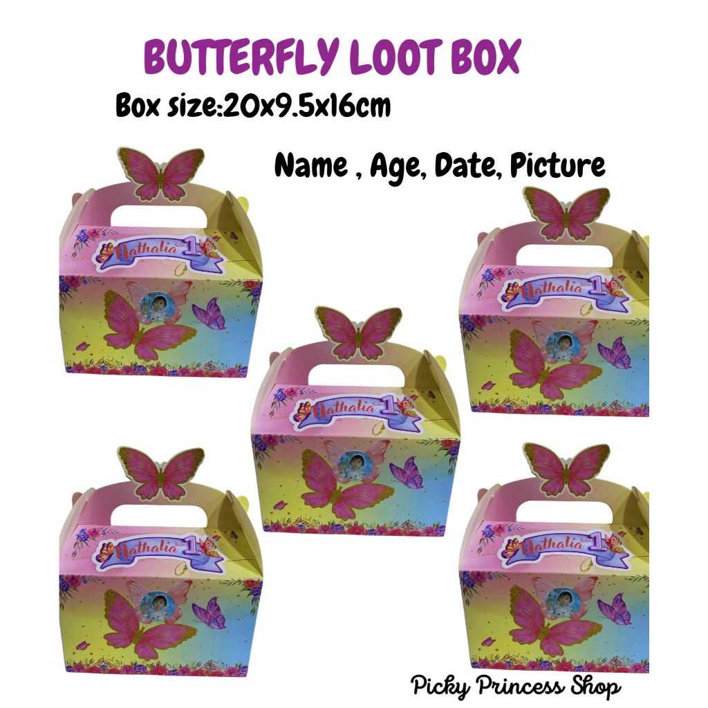 Personalized Butterfly Theme Loot Box BAgs Fairy Enchanted Souvenirs ...