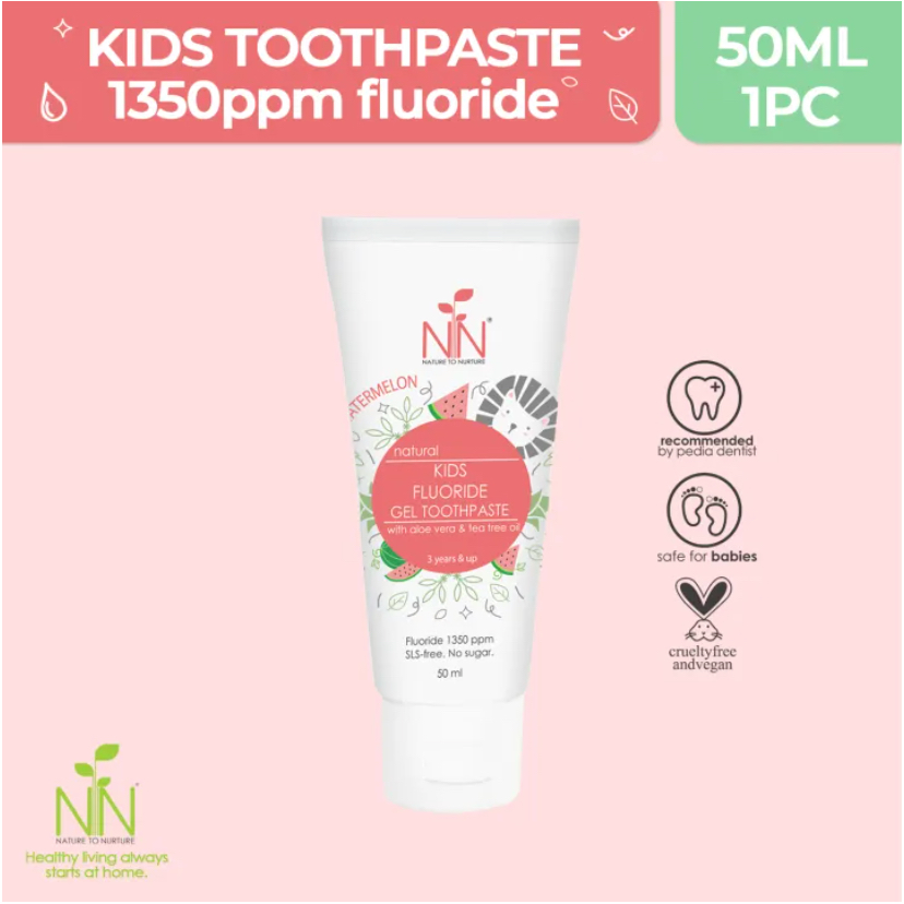 Nature to Nurture Kids Fluoride Toothpaste 50ml (3 years & up) | Shopee ...