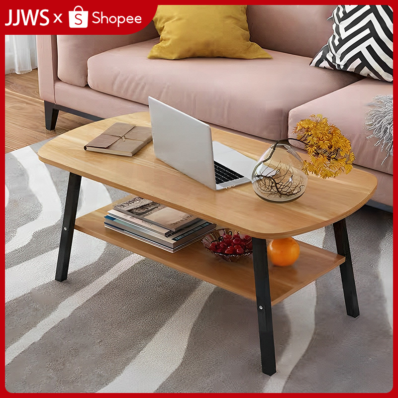 JJWS Simple Coffee Table Modern Wooden Center Table for Living Room ...