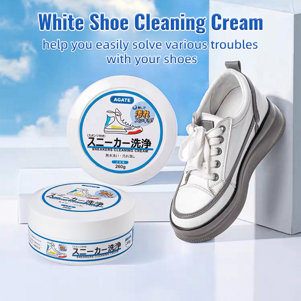 White Shoe Cleaning Cream Shoe Stain Remover free Brush Shoe Multi-role ...