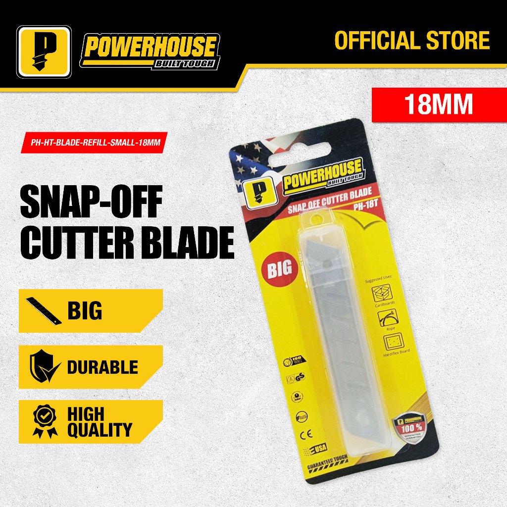 Powerhouse Snap-Off Cutter Blade Refill Big 18mm PH-18T PHHT | Shopee ...
