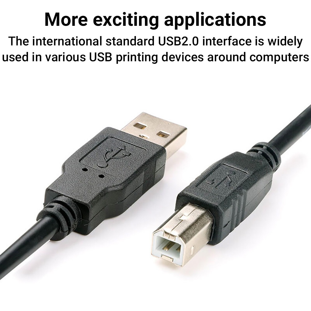 USB Printer Cable Type A to Type B, 0.5m，1m，1.5m，3m | Shopee Philippines