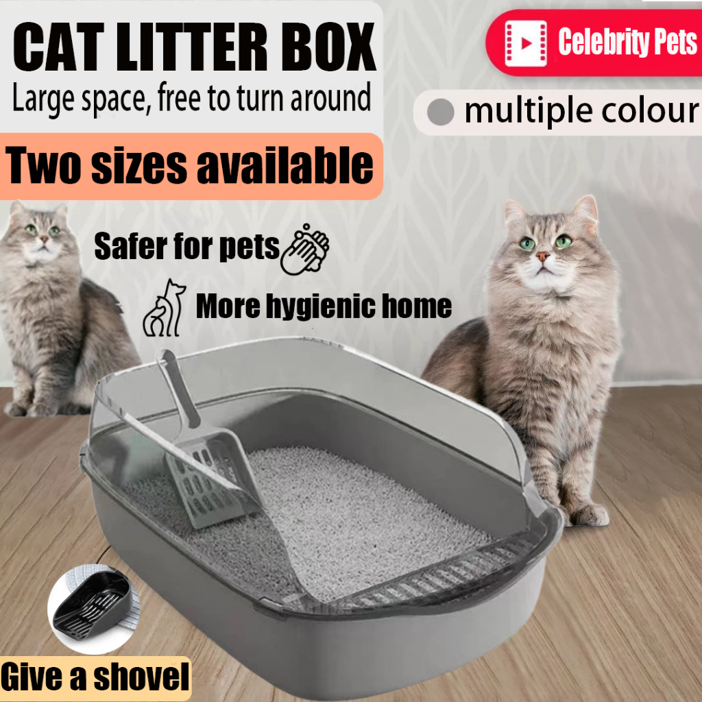 Cat Litter Box Large With Litter Scoop Leakage Sturdy Litter Box For ...