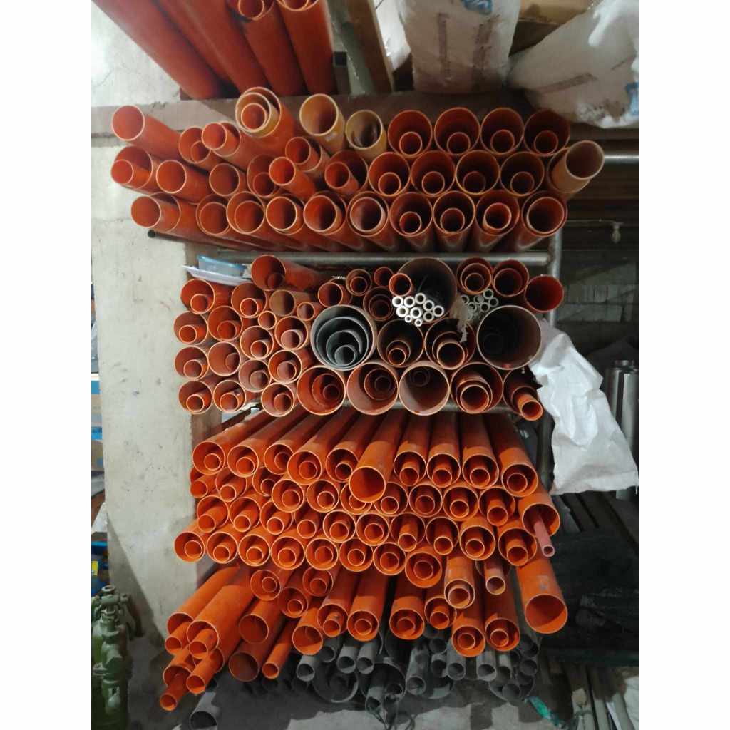 (SOLD PER 4 FT or 1 METER LENGTH) PVC ORANGE PIPE SIZE 2" 3" 4" OUTER DIAMETER | BIOPIPE BRAND ...